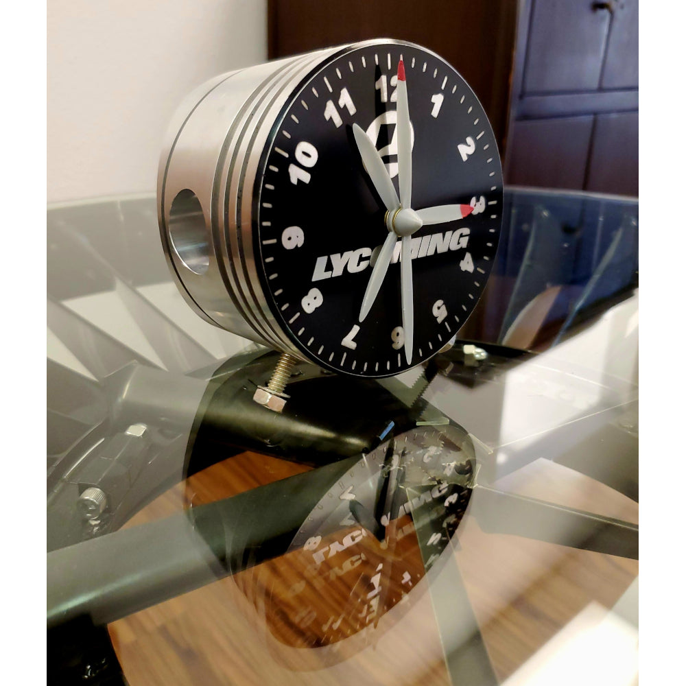 Piston Desk Clock – Lycoming Engine Gear